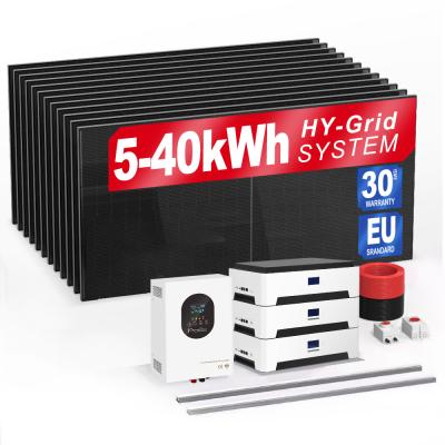 China 6kW to 30kWh Off-Grid Solar Power Systems with 550W Panels & 48V LiFePO4 Batteries for Home Energy Storage for sale