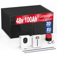 China Hybrid Solar Power System 3KW-50KW with 550W Panels & 48V 200Ah LiFePO4 Battery for sale