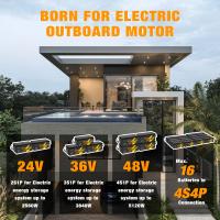 China 12V-60V 100Ah-500Ah LiFePO4 Deep Cycle Lithium Battery Pack with 6000+ Cycles and 5-Year Warranty for sale