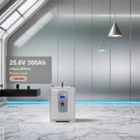 China 7680Wh LiFePO4 Battery 25.6V 300Ah Solar System 8000 Cycles BMS Protection Home Energy Storage for sale