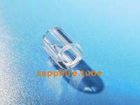 China Al2O3 Polished Sapphire Glass Tube Customzied Size With Groove for sale