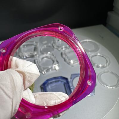 China 99.999% Purple Sapphire Single Crystal Watchcases Back Glass For Custom Movements for sale