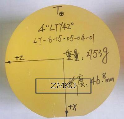China Y- 42°LiTaO3 LiNbO3 Wafers 4 Inch Dia 100 Mm With Thickness 46mm for sale