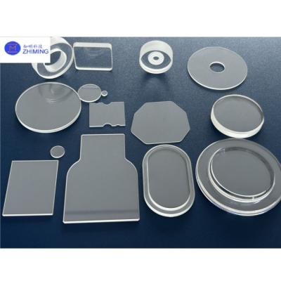 China Sapphire Window Crystal Glass Lens Substrate Al2O3 Customized Irregular Shape High Light Transmission for sale