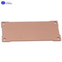 China Copper Heat Sink Substrate Flat Bottom Pin Type High Power Electronic Device Cu≥99.9% for sale