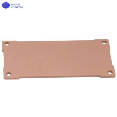 China Copper Heat Sink Substrate Flat Bottom Pin Type High Power Electronic Device Cu≥99.9% for sale