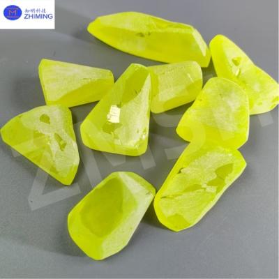 China High-Purity Laboratory Grown YAG Crystals Gemstones In Yellow For Jewelry Applications for sale