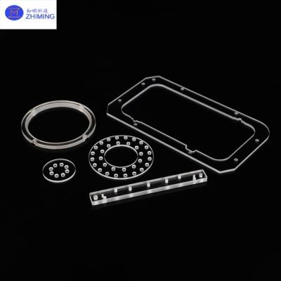 China Custom-Shaped Quartz Through-Hole Plates Precision Perforated Optical Fused Silica Panels for sale