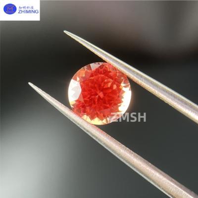 China Custom-Cut Synthetic Padparadscha Sapphire for Jewelry for sale