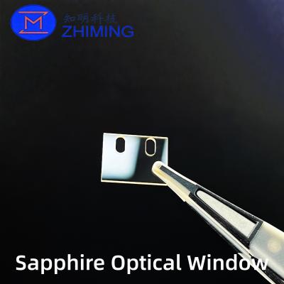 China Customized Square Sapphire Optical Window with Through Hole for sale
