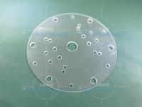 China RFIC Al2O3 Transparent Sapphire Optical Windows With Hole for sale