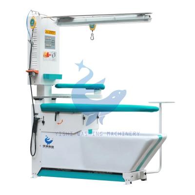 China Multi-Function Ironing Table with Stain Removal Gun & Air Systems - Stainless Steel Countertop & Integrated Steam Generator for sale