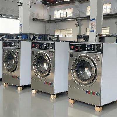 China YiShi 10kg Commercial Washer Extractor - 38 RPM Stainless Steel Laundry Machine with A+ Energy Rating for sale