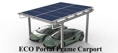 China Weatherproof Carport Solar Panel System ECO Portal Frame Carport High Performance Ground Mounted for sale