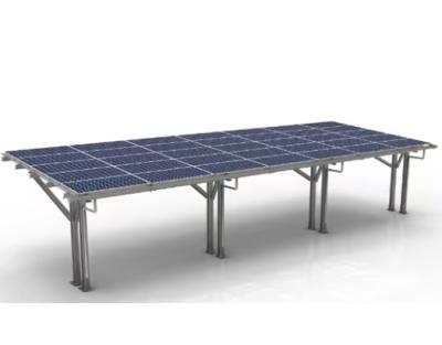 China Waterproof Solar Carport Canopy with Integrated Drainage Design and Aluminum 6005-T5 Frame for sale