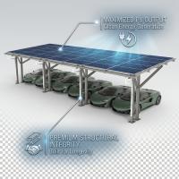 China Heavy-Duty Industrial ECO Gamma Frame Carport Dual C-Purlin Solar Mounting Structure 100kW PV Capacity for sale