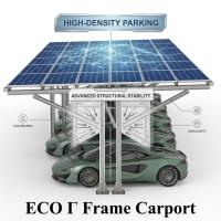 China Heavy-Duty Industrial ECO Gamma Frame Carport Dual C-Purlin Solar Mounting Structure 100kW PV Capacity for sale