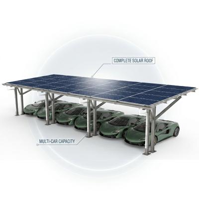 China Modular Quick-Assembly ECO Gamma Frame Carport RapidLock Plug-and-Play Solar Parking Canopy 50% Faster Installation for sale