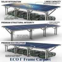 China Dual-Row Commercial ECO Gamma Frame Carport Back-to-Back Solar Parking Structure High Density 25% Steel Reduction for sale