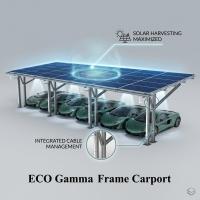 China Architectural ECO Gamma Frame Carport Luxury Solar Parking Structure Multi-Layer Coating LED Bespoke Design for sale