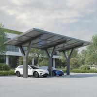 China ECO Y Frame Waterproof Solar Carport System 9-Panel Integrated Drainage Aluminum PV Parking Canopy for sale