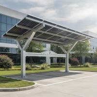 China ECO Y Frame Adjustable Tilt Solar Carport System 8-Panel Variable Angle 5-15 Degree Aluminum PV Canopy for sale