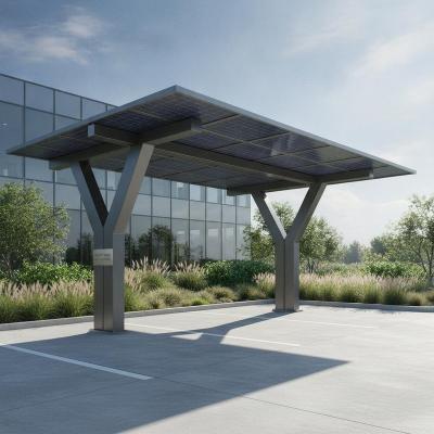 China ECO Y Frame BIPV Integrated Solar Carport System 12-Panel Building-Integrated Photovoltaic Aluminum Parking Canopy for sale