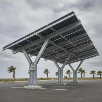 China ECO Y Frame High Wind Zone Solar Carport System 18-Panel Reinforced Steel Hurricane-Rated PV Parking Structure for sale