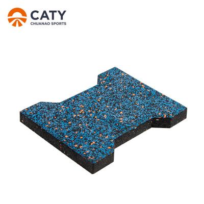 China H Shape Interlocking Rubber Pavers 20-50mm Anti Slip Tiles for Playground and Horse Stables for sale