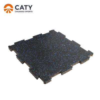 China 15-20mm Waterproof Interlocking Rubber Flooring Tiles - 450x450mm & 980x980mm Shockproof Gym Flooring for sale