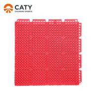 China TPE Interlocking Rubber Sports Flooring 400x400x13mm | 8-10 Year Lifespan | Indoor Outdoor Elastic Tiles for sale