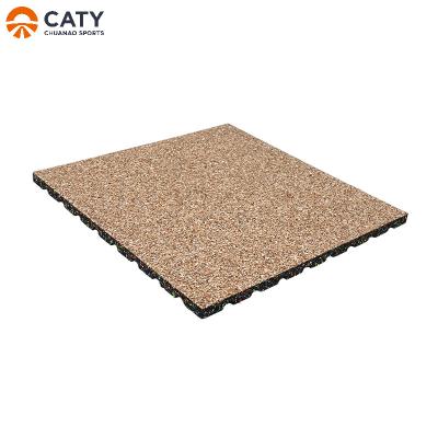 China CATY Waterproof Rubber Flooring Tiles 15-50mm Thickness for Home Gym and Commercial Use with Anti-Slip Protection for sale