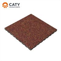 China Waterproof EPDM Rubber Gym Flooring 15-50mm Thickness, 500×500mm to 1000×1000mm Commercial Fitness Mats for sale