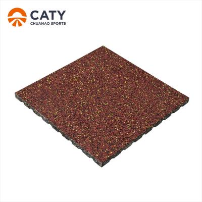 China Waterproof EPDM Rubber Gym Flooring 15-50mm Thickness, 500×500mm to 1000×1000mm Commercial Fitness Mats for sale