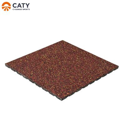China High-Density Rubber Gym Flooring Tiles 15-50mm Thickness with Anti-Slip Surface for Fitness Centers for sale