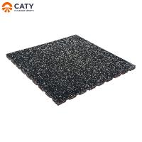 China Slip Resistant Rubber Gym Floor Mat 15-50mm Thickness with Sound Absorption for Commercial Fitness Facilities for sale