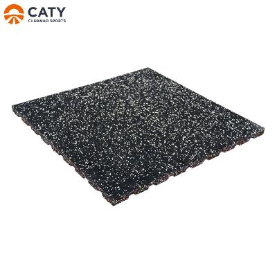 China Slip Resistant Rubber Gym Floor Mat 15-50mm Thickness with Sound Absorption for Commercial Fitness Facilities for sale