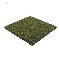 China Fireproof Rubber Gym Flooring Tiles 500×500mm to 1000×1000mm Sizes 15-50mm Thickness for sale