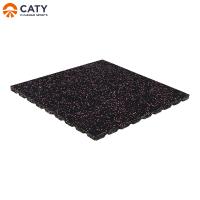 China Solid Gym Rubber Flooring Mats 15-50mm Thick 500x500mm to 1000x1000mm Impact Resistant for sale