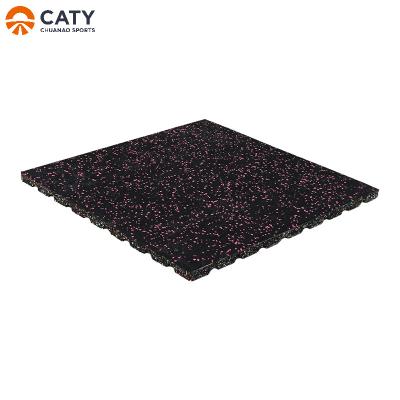 China Solid Gym Rubber Flooring Mats 15-50mm Thick 500x500mm to 1000x1000mm Impact Resistant for sale