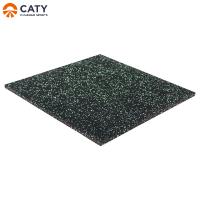 China Recyclable Gym Flooring Mats 15-50mm Thick, 500x500mm to 1000x1000mm Sizes, Non-toxic Rubber Athletic Flooring for sale