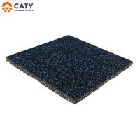 China 1000x1000mm EPDM Rubber Flooring Tile 20-50mm Thickness Anti-Slip Gym Mat with 31% Shock Absorption for sale