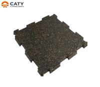China Recycled Rubber Jigsaw Floor Tiles 450×450mm Anti-Skid Puzzle Mats for Gym & Playground for sale