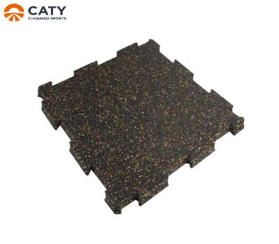 China Recycled Rubber Jigsaw Floor Tiles 450×450mm Anti-Skid Puzzle Mats for Gym & Playground for sale