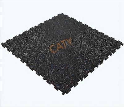 China Recyclable Gym Rubber Flooring Mat 45×45×15mm/20mm Interlocking Design with -20°C to 180°C Temperature Range for sale
