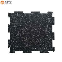 China Interlocking Rubber Gym Flooring Tiles 450×450×15mm/20mm with Anti-Skid Surface and Temperature Range -20°C to 180°C for sale