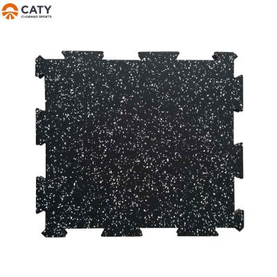 China Interlocking Rubber Gym Flooring Tiles 450×450×15mm/20mm with Anti-Skid Surface and Temperature Range -20°C to 180°C for sale
