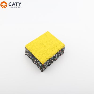 China EPDM Rubber Playground Flooring Tiles 25mm Thick Anti-Slip Safety Surface 500x500mm for sale
