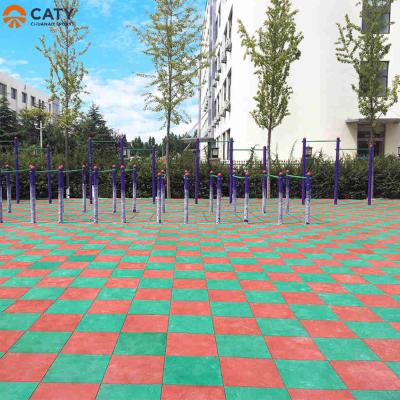 China Anti-UV Rubber Playground Flooring Tiles 500×500mm & 1000×1000mm with 15-50mm Thickness Options for sale