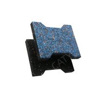China 200x160x120mm Interlocking Rubber Pavers with 40mm Thickness for Outdoor Flooring Applications for sale